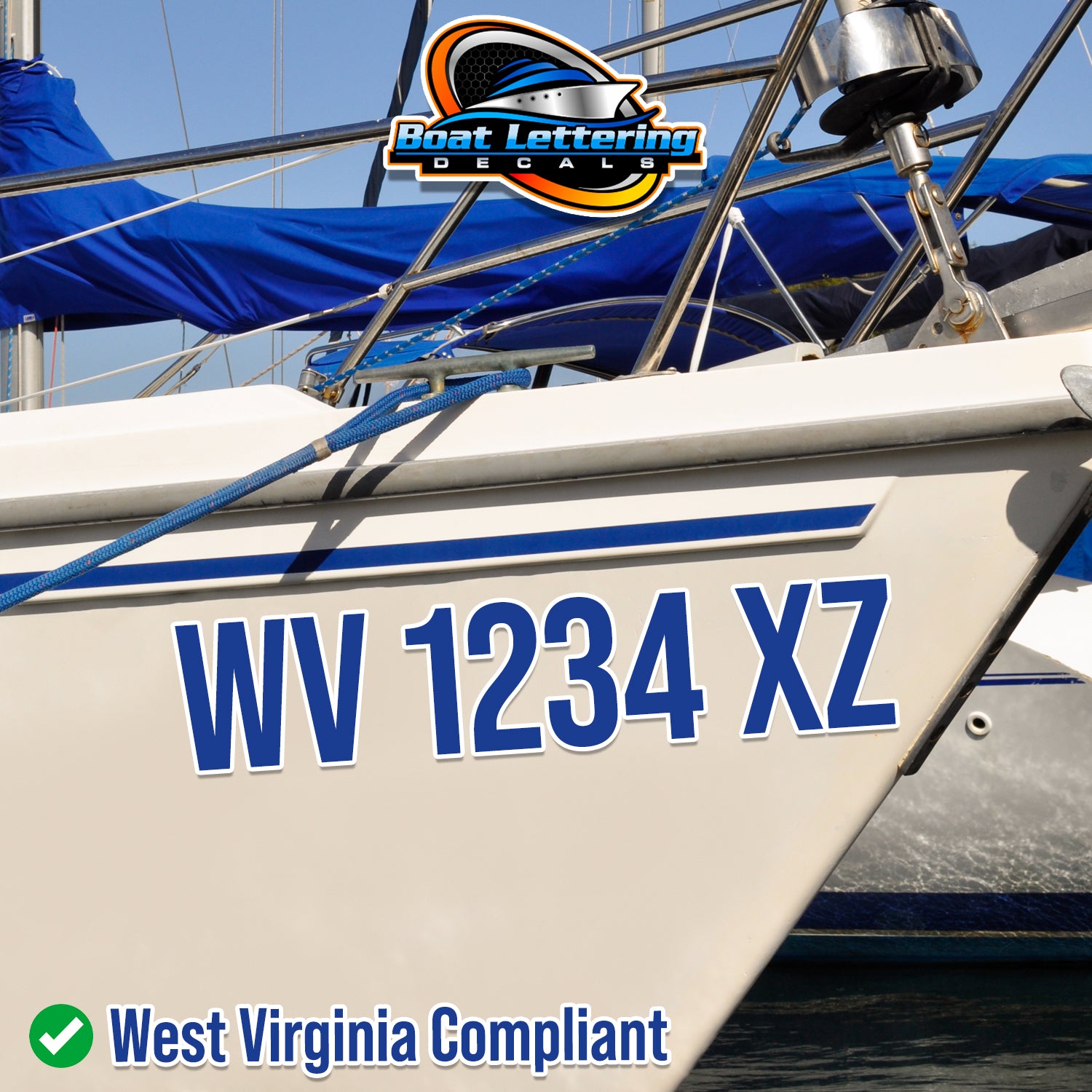 Custom Boat Vessel Registration Number Decal Sticker Lettering Regulat ...