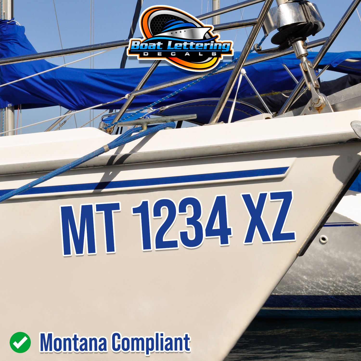Custom Boat Vessel Registration Number Decal Sticker Lettering Regulat ...